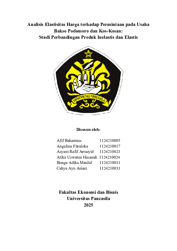 (PDF) Analisis Elastisitas Harga terhadap Permintaan pada Usaha Bakso ...
