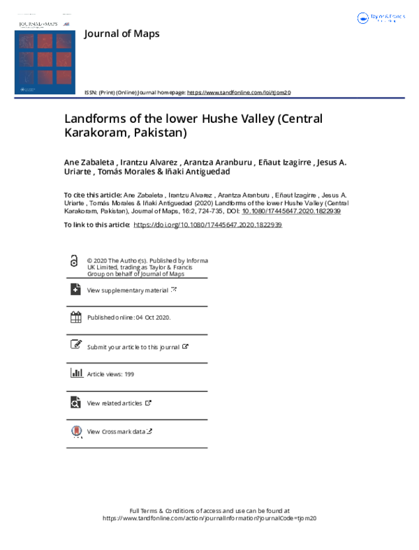 (PDF) Landforms of the lower Hushe Valley (Central Karakoram, Pakistan)