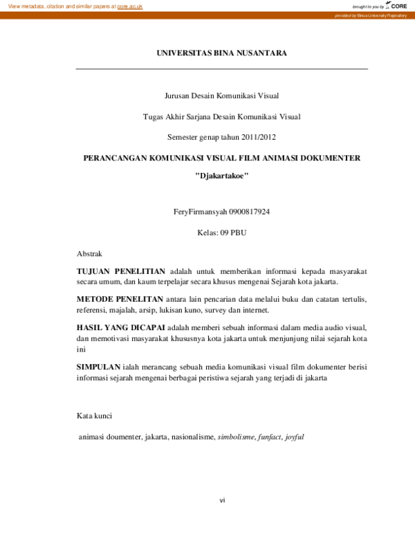 (PDF) Perancangan Komunikasi Visual Film Aniamsi Dokumenter "Djakartakoe