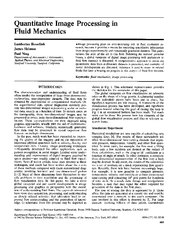(PDF) Quantitative image processing in fluid mechanics