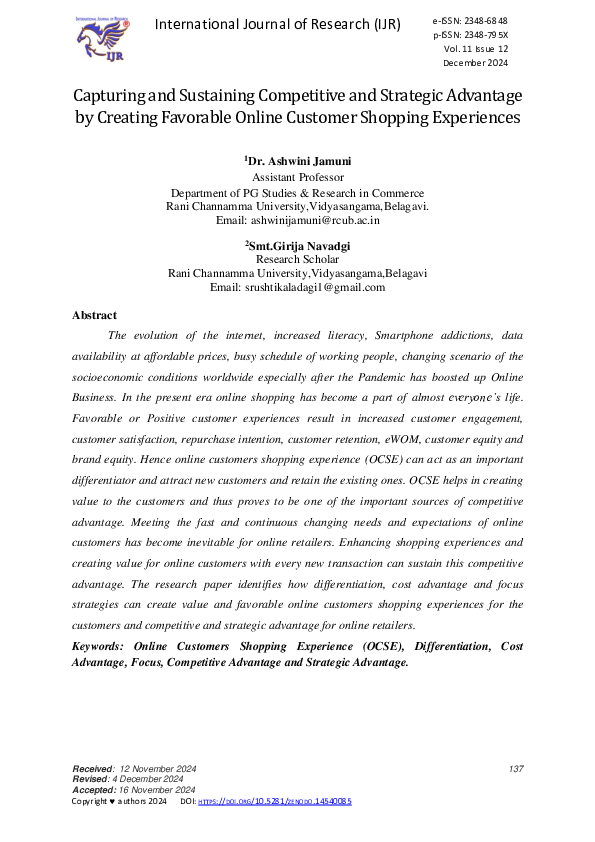 (PDF) Capturing and Sustaining Competitive and Strategic Advantage by ...