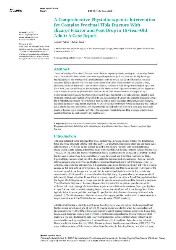 (PDF) A Comprehensive Physiotherapeutic Intervention for Complex ...