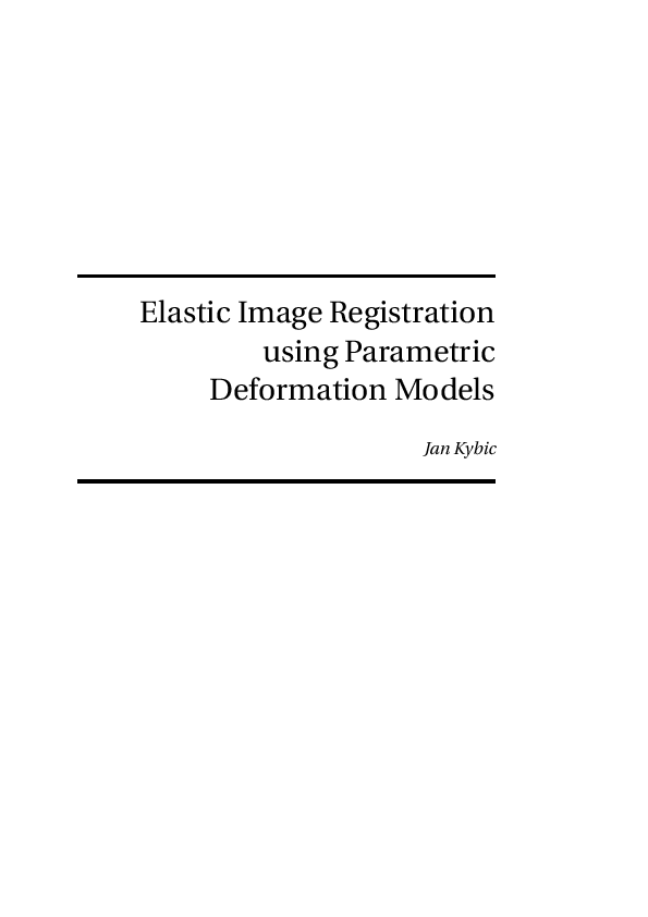 (PDF) Elastic image registration using parametric deformation models