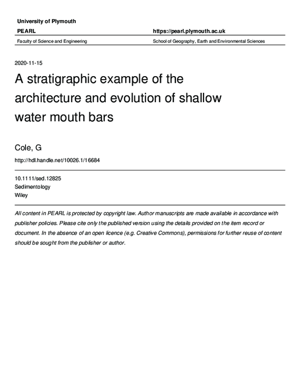 (PDF) A stratigraphic example of the architecture and evolution of ...
