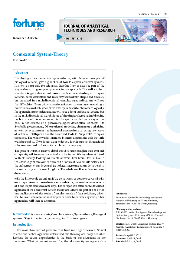 (PDF) Contextual System-Theory