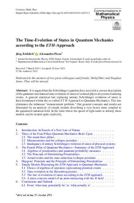 (PDF) The Time-Evolution of States in Quantum Mechanics according to ...