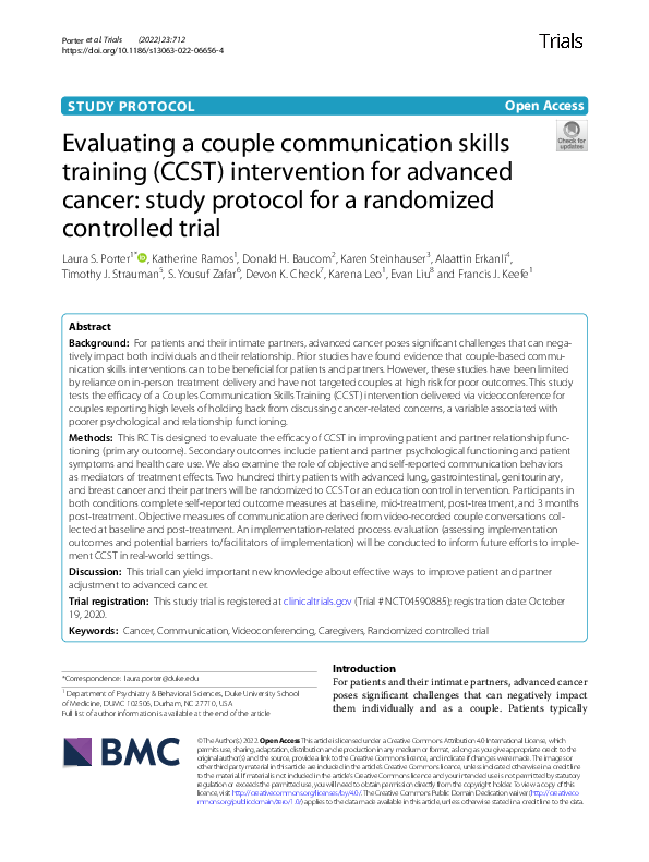 (PDF) Evaluating a couple communication skills training (CCST ...