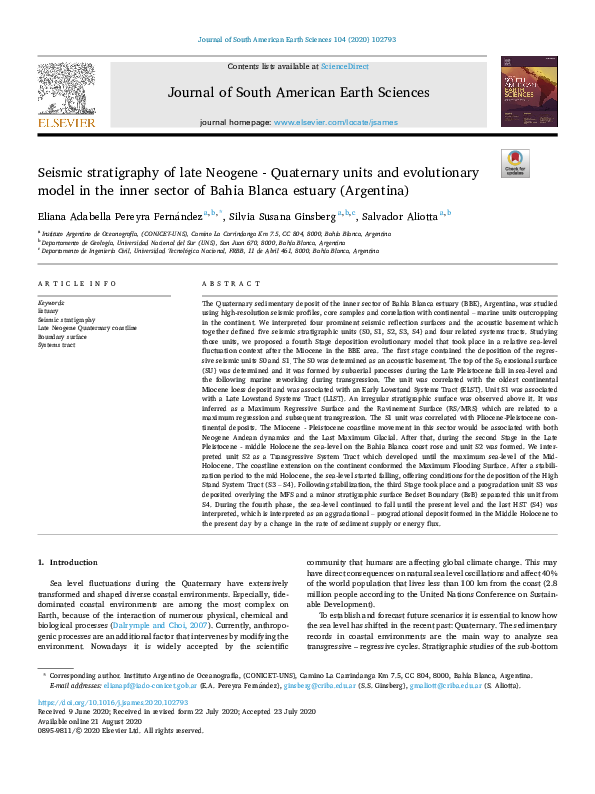 (PDF) Seismic stratigraphy of late Neogene - Quaternary units and evolutionary model in the ...