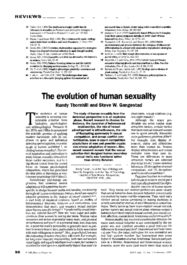 (PDF) The evolution of human sexuality