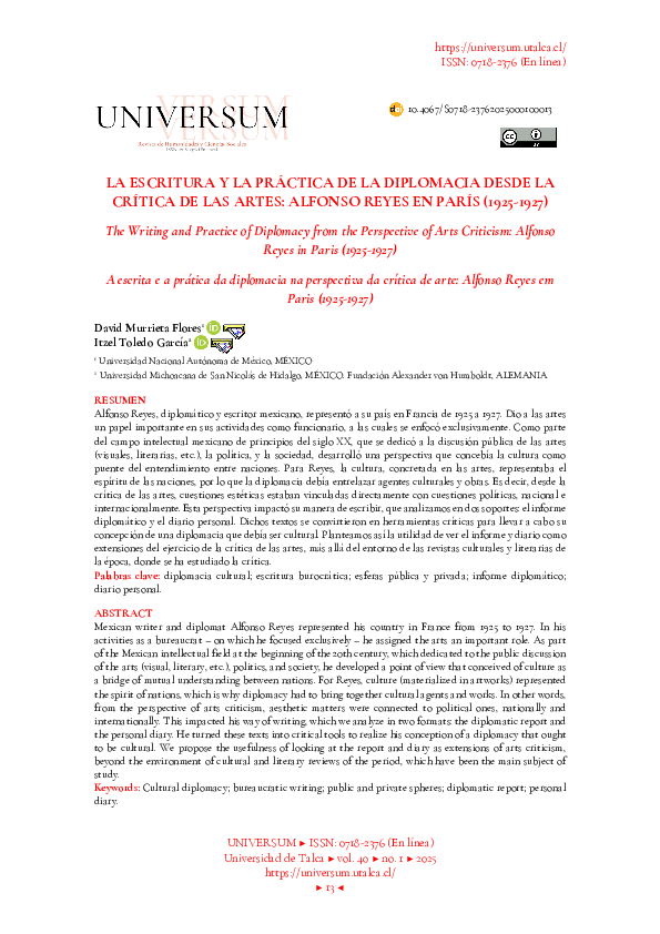 (PDF) David Murrieta Flores, Itzel Toledo García: La Escritura y la ...