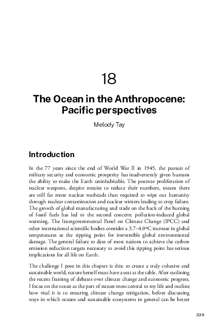(PDF) The Ocean in the Anthropocene: Pacific perspectives