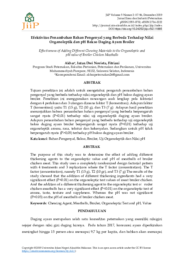 (PDF) Efektivitas Penambahan Bahan Pengenyal yang Berbeda Terhadap ...