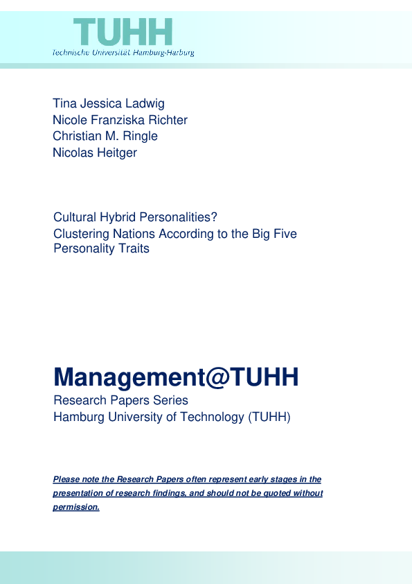 (PDF) Cultural Hybrid Personalities? Clustering Nations According to ...