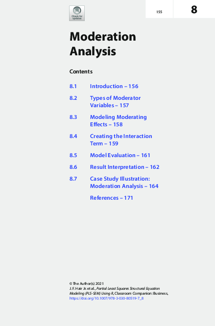 (PDF) Moderation Analysis