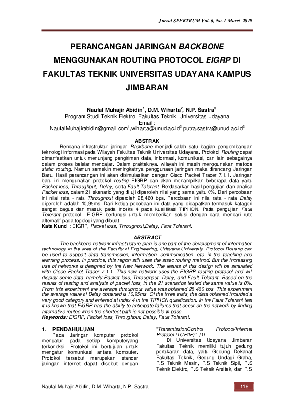 (PDF) Perancangan Jaringan Backbone Menggunakan Routing Protocol Eigrp ...