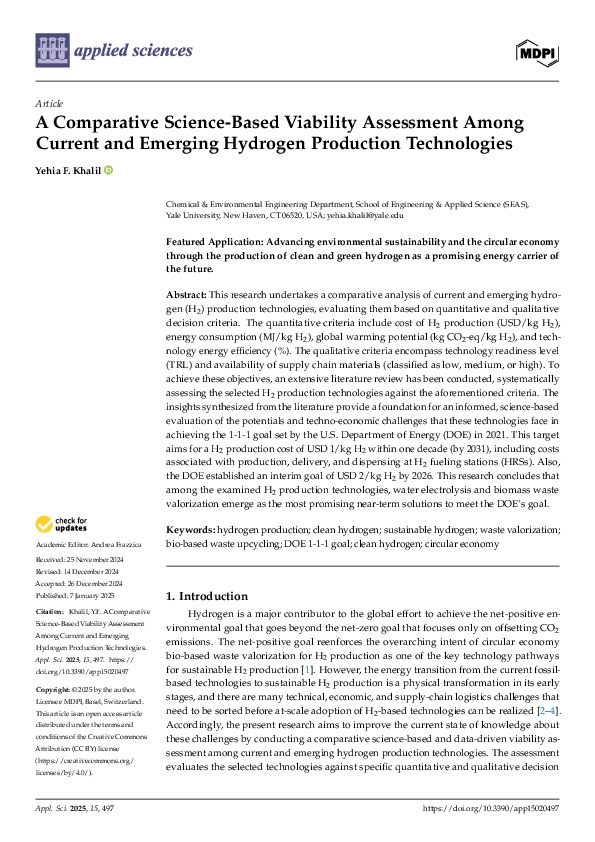 (PDF) A Comparative Science-Based Viability Assessment Among Current ...