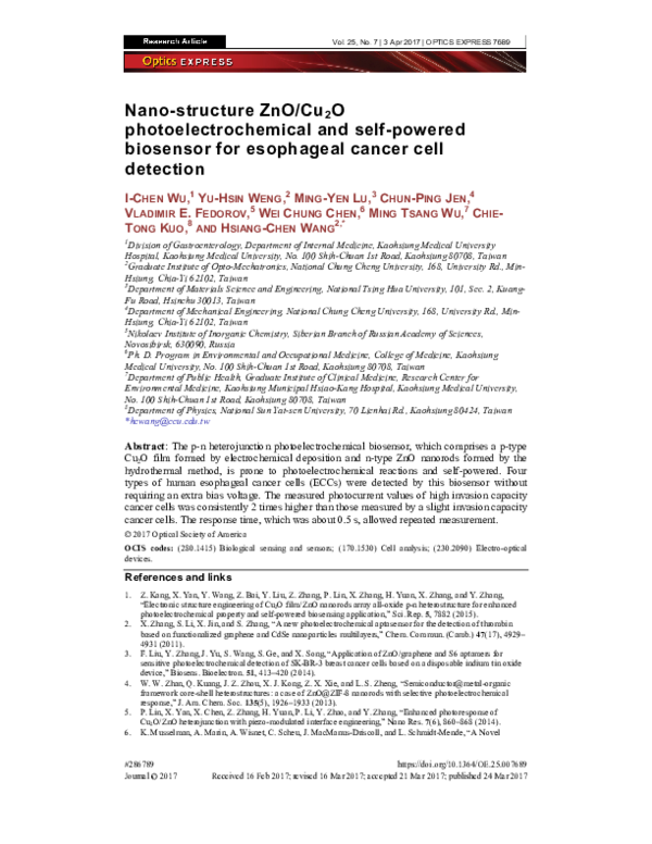 (PDF) Nano-structure ZnO/Cu_2O photoelectrochemical and self-powered ...