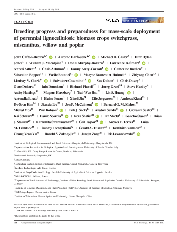 (PDF) Breeding progress and preparedness for mass‐scale deployment of ...