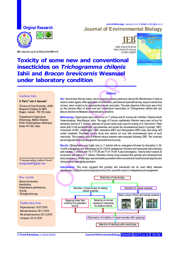 (PDF) Toxicity of some new and conventional insecticides on ...