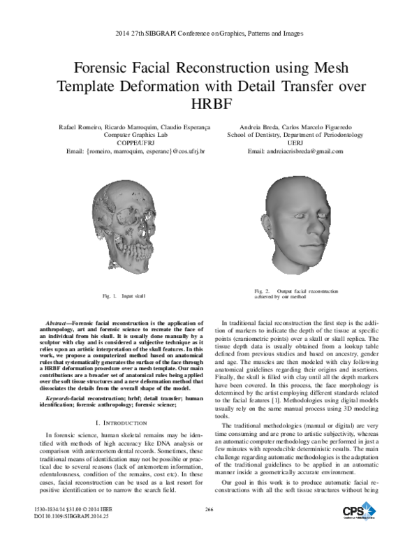 (PDF) Forensic Facial Reconstruction Using Mesh Template Deformation ...