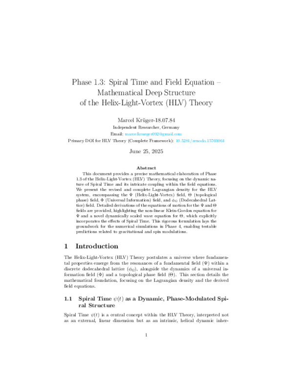 (PDF) Phase 1.3: Spiral Time and Field Equation -Mathematical Deep ...