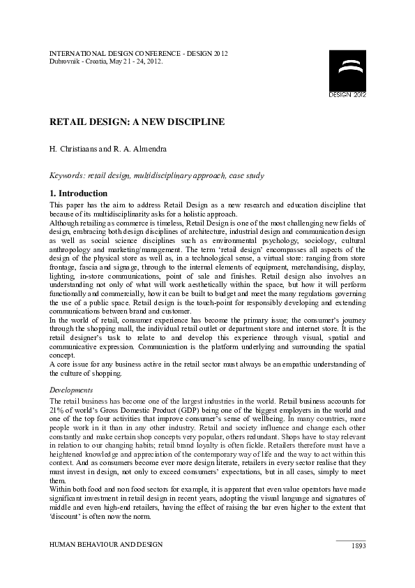 (PDF) Retail design: A new discipline