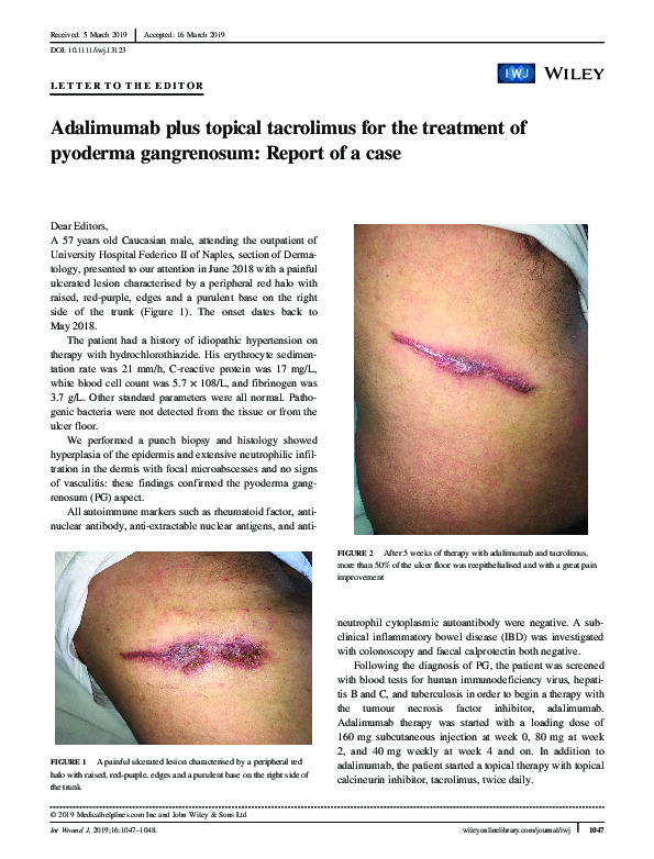 (PDF) Adalimumab plus topical tacrolimus for the treatment of pyoderma ...