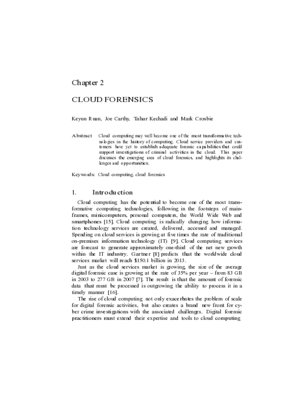 (PDF) Chapter 2 CLOUD FORENSICS