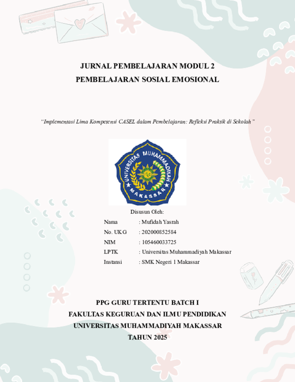 (PDF) JURNAL PEMBELAJARAN MODUL 2 PEMBELAJARAN SOSIAL EMOSIONAL