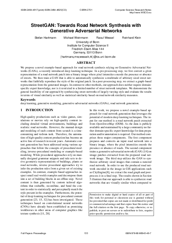 (PDF) StreetGAN: towards road network synthesis with generative ...