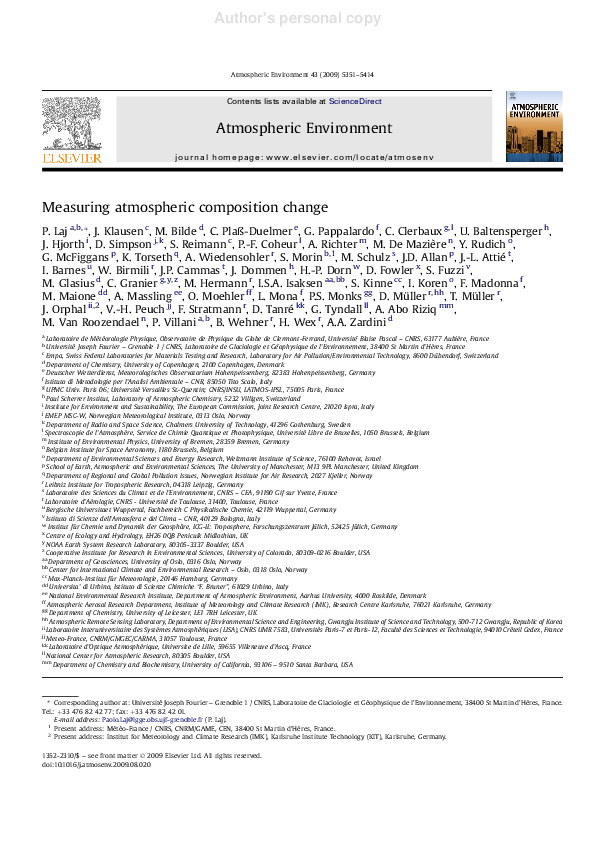 (PDF) Measuring atmospheric composition change