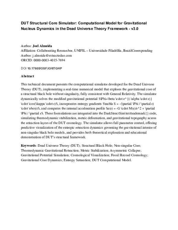 (PDF) DUT Structural Core Simulator: Computational Model for ...
