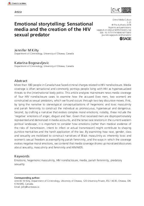 (PDF) Emotional storytelling: Sensational media and the creation of the ...