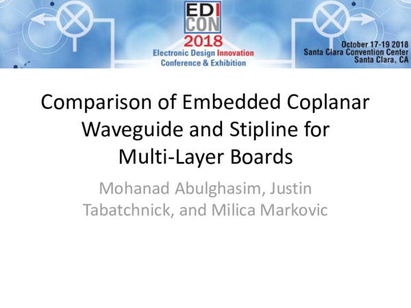 (PDF) Comparison of Embedded Coplanar Waveguide and Stipline for Multi ...