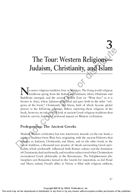 (PDF) The Tour: Western Religions—Judaism, Christianity, and Islam