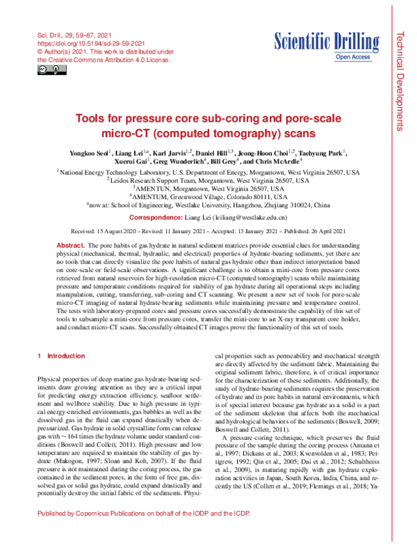 (PDF) Tools for pressure core sub-coring and pore-scale micro-CT ...