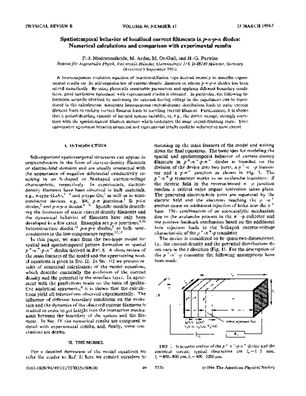 (PDF) Spatiotemporal behavior of localized current filaments inp-n-p ...