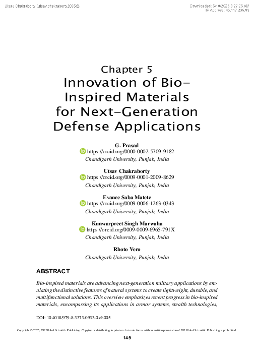 (PDF) Innovation of Bio-Inspired Materials for Next-Generation Defense ...