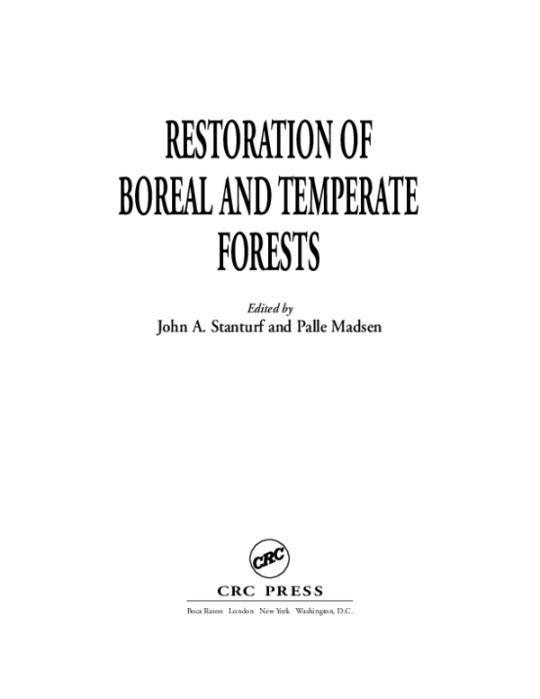 (PDF) Restoration of Boreal and Temperate Forests