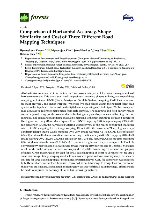 (PDF) Comparison of Horizontal Accuracy, Shape Similarity and Cost of ...