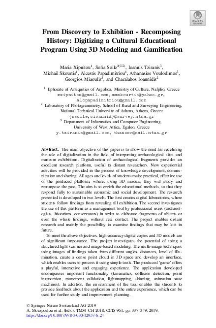 (PDF) From Discovery to Exhibition - Recomposing History: Digitizing a ...