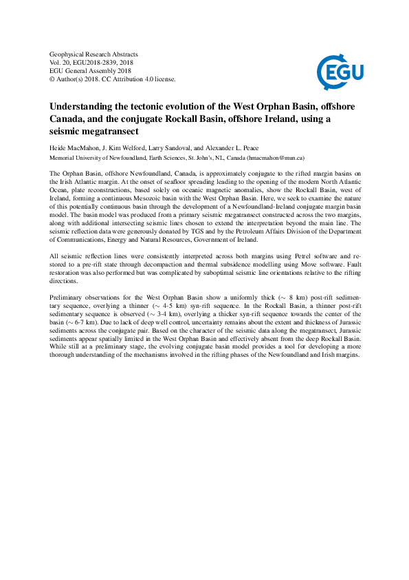 (PDF) Understanding the tectonic evolution of the West Orphan Basin ...
