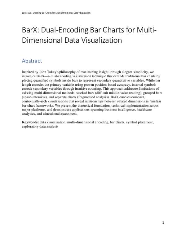 (PDF) BarX: Dual-Encoding Bar Charts for Multi-Dimensional Data Visualization