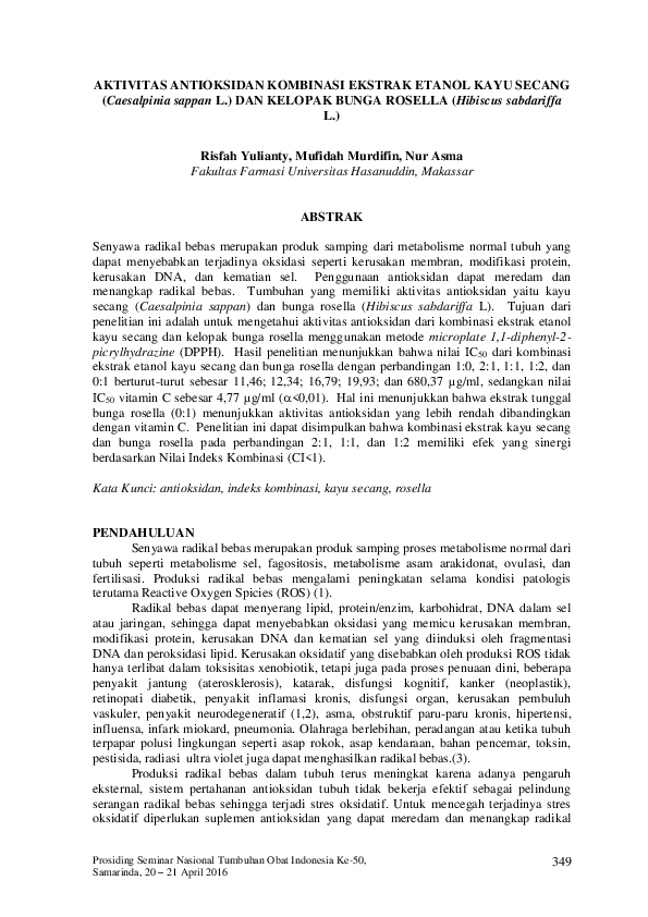 (PDF) Aktivitas Antioksidan Kombinasi Ekstrak Etanol Kayu Secang ...