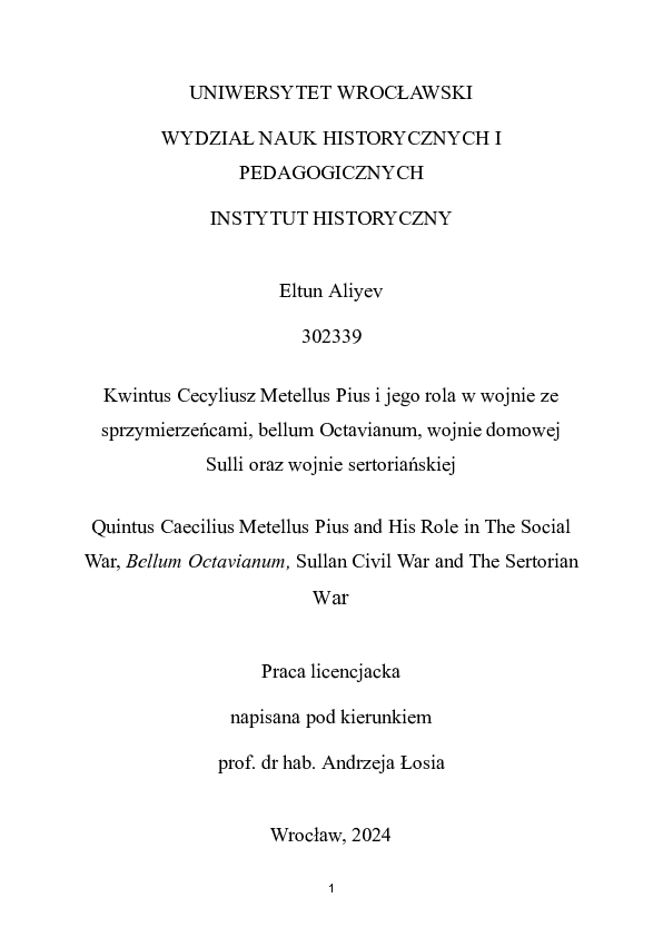 (PDF) Quintus Caecilius Metellus Pius and His Role in The Social War ...