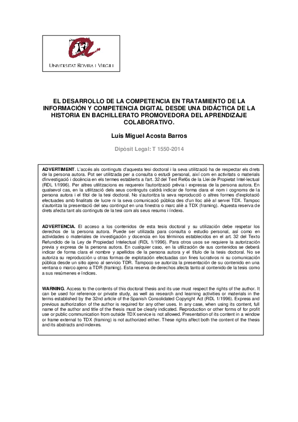 (PDF) El desarrollo de la competencia en tratamiento de la información y competencia digital ...