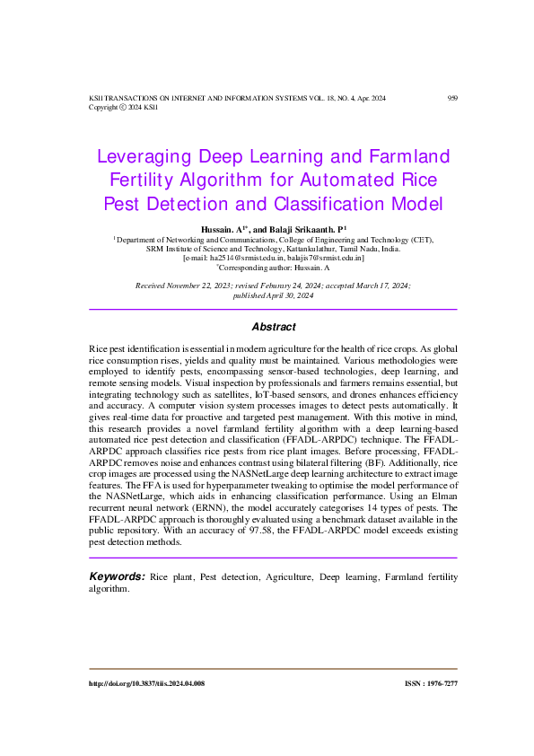 (PDF) Leveraging Deep Learning and Farmland Fertility Algorithm for ...