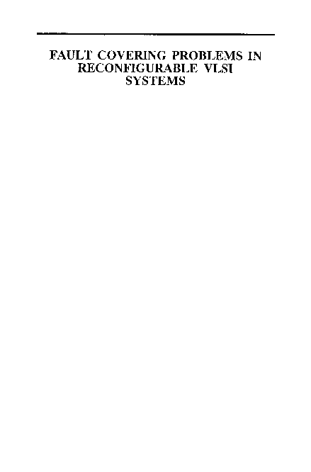 (PDF) Fault Covering Problems in Reconfigurable VLSI Systems