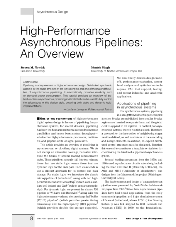 (PDF) High-Performance Pipelines: An Overview