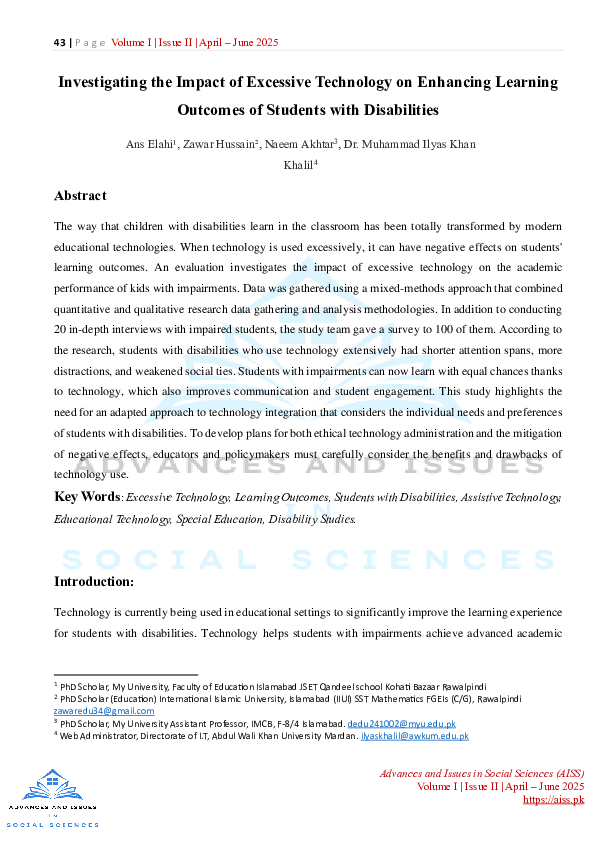 (PDF) Investigating the Impact of Excessive Technology on Enhancing ...